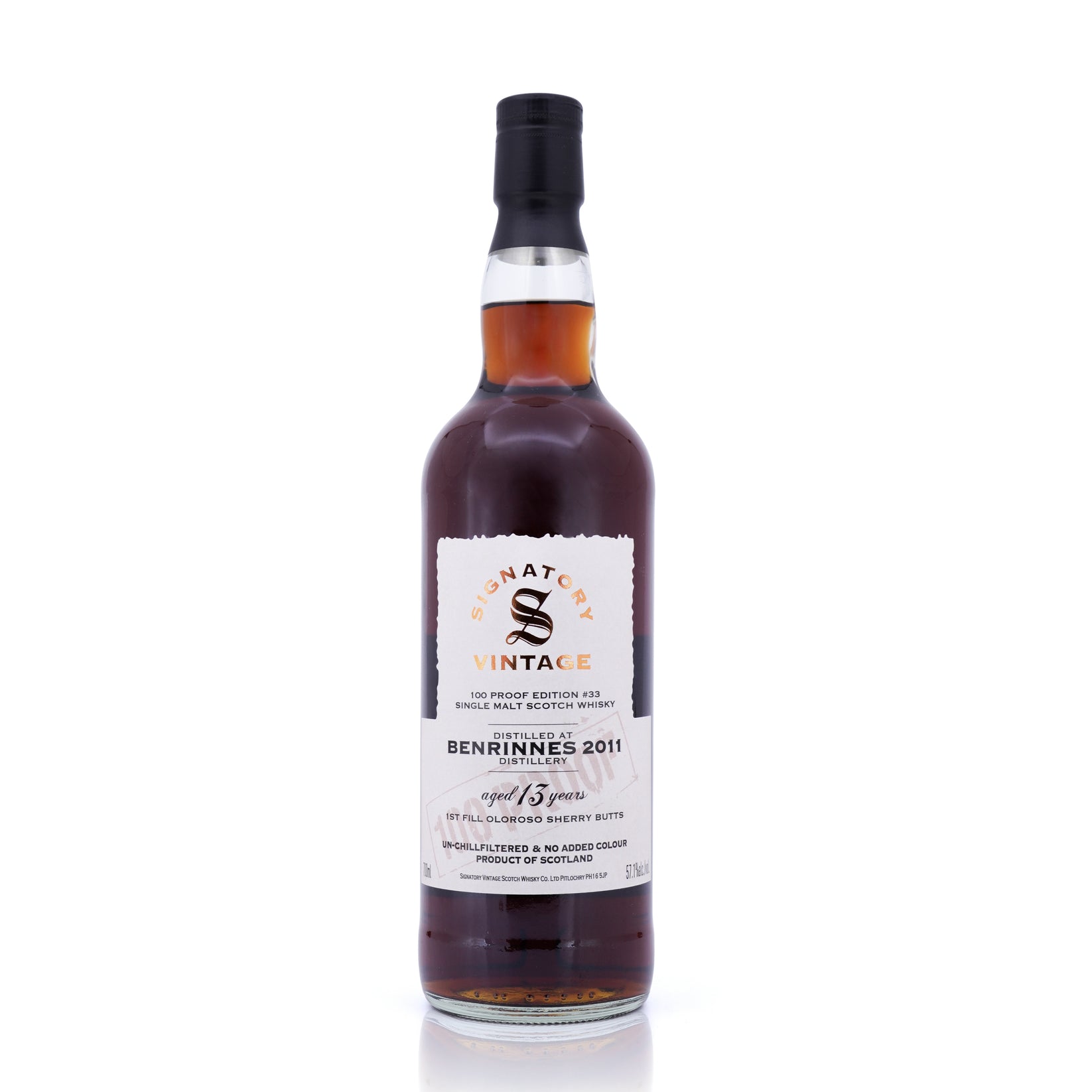 Benrinnes 13 Years Old 2011/2024 100 Proof Edition #33 Signatory Vinta ...